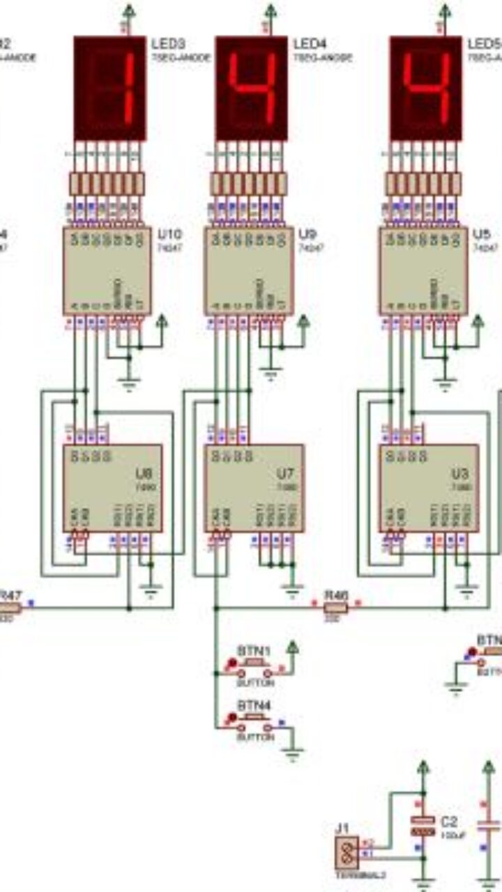 Linh kiện+ mạch in đồng hồ IC số 6 LED 7 đoạn anode chung LDNam
